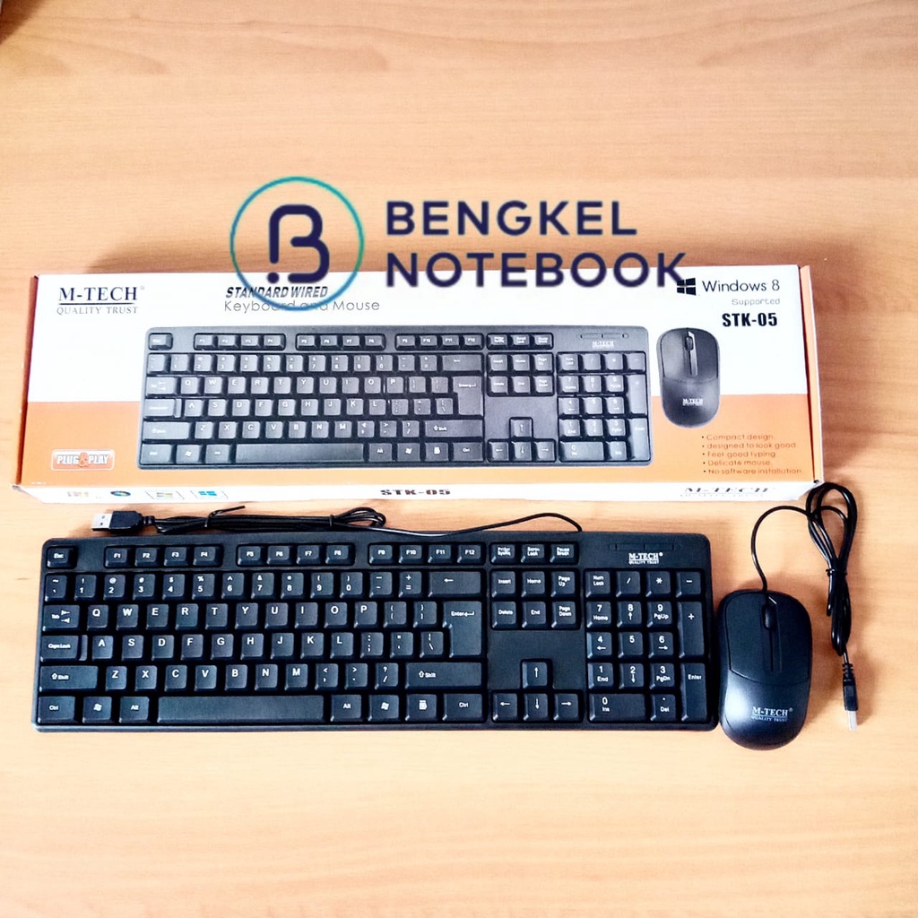 Jual Keyboard PC Mouse USB MTECH STK-05 M-Tech | Shopee Indonesia