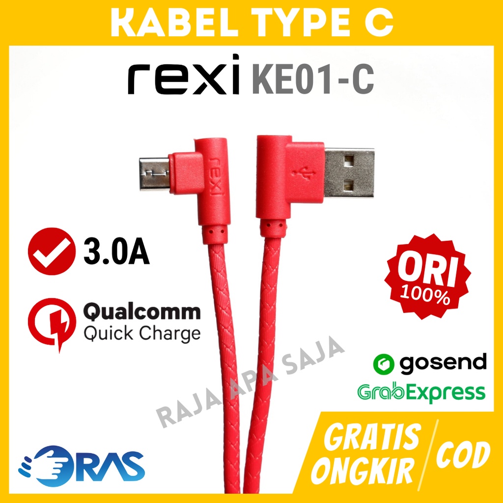 Jual Kabel Data Charger Type C Gaming Fast Charging 3A Bengkok Elbow ...