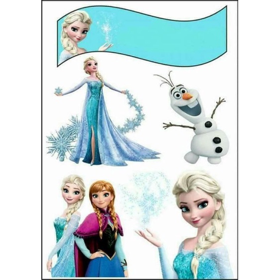 Jual topper cake FREE NAMA karakter Frozen / baner kue ultah | Shopee ...