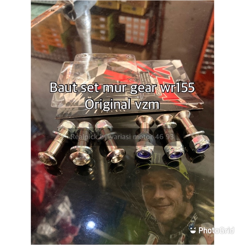 Jual baut gear wr155 baut mur gear belakang yamaha wr155 vzm original ...