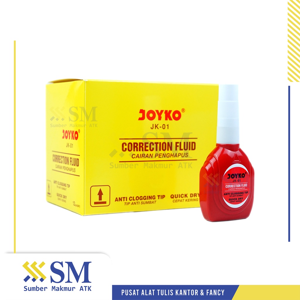 Jual (PCS) CORRECTION PEN / TIPE X / TIP EX CAIR JOYKO JK-01 | Shopee ...