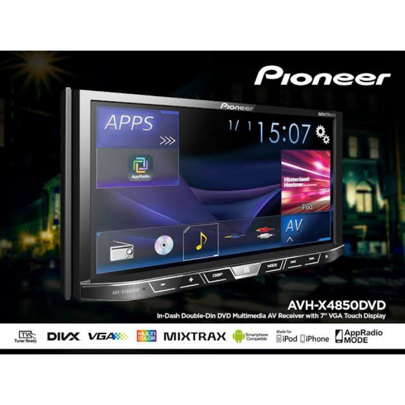 Jual Pioneer AVH-X4850DVD Universal Double Din DVD Layar Sentuh 7 inch ...