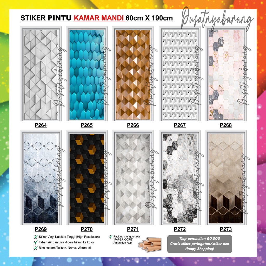 Jual STICKER PINTU TOILET - STICKER BATHROOM - STICKER PINTU KAMAR ...