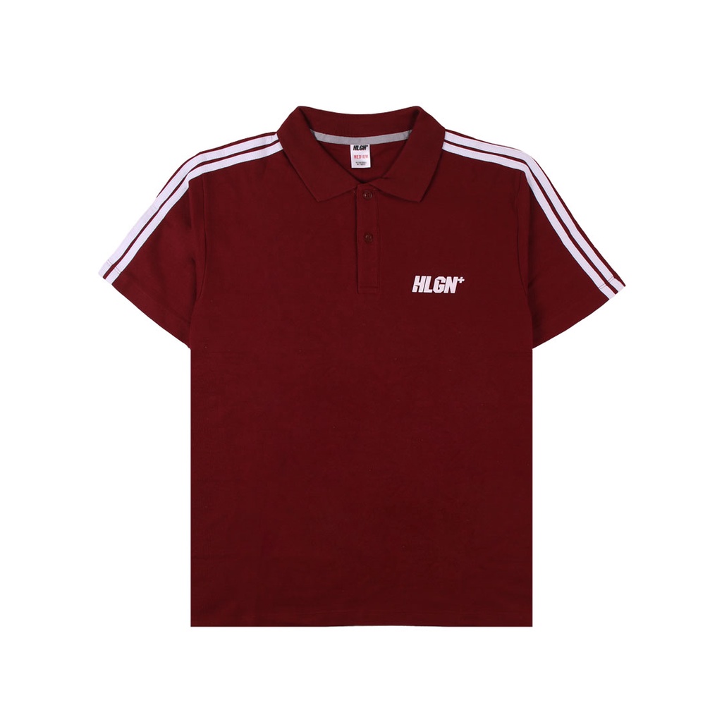 Jual HOOLIGANS Polo Shirt Linea - Maroon | Shopee Indonesia