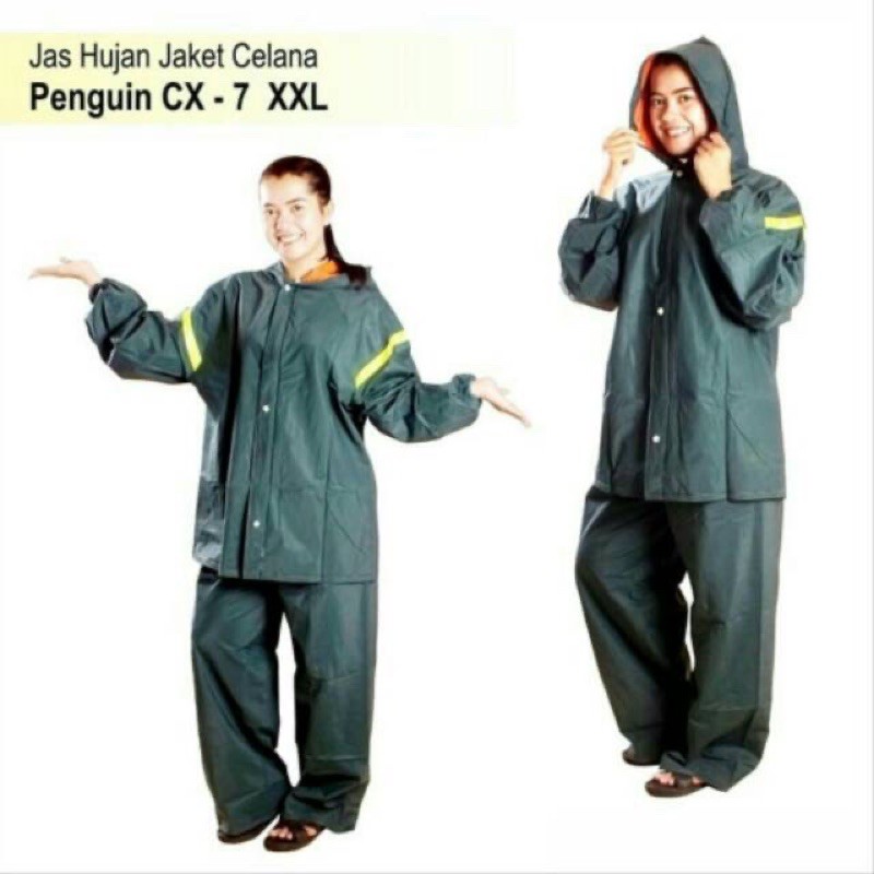 Jual Jas Hujan PENGUIN CX7 Stelan XXL CX 7 Tebal CX-7 PENGUINS 333 ...