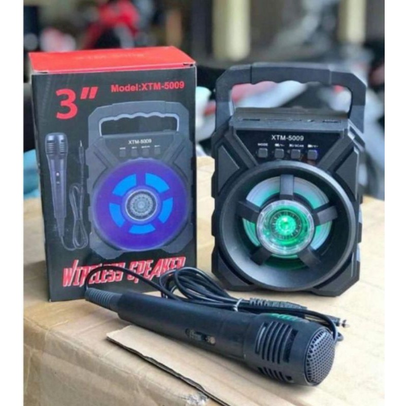 Jual speaker Bluetooth Xtm 5009 free mic ukuran 3 inci-speaker portabel ...