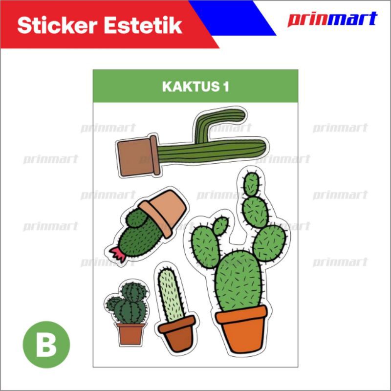 Jual Sticker Aesthetic Sticker Custom Sticker Hp Laptop Sticker Kaktus ...