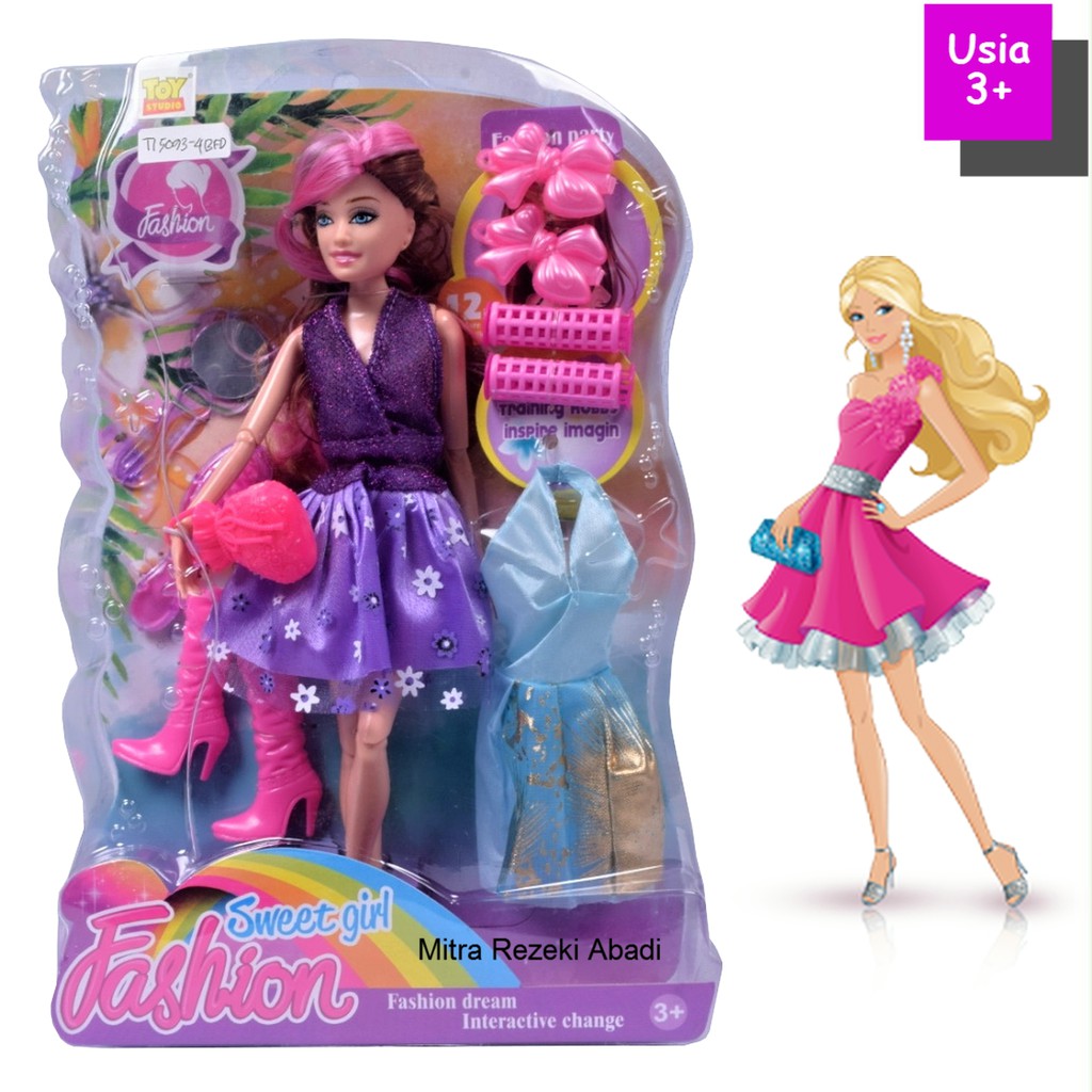 Jual MAINAN BONEKA BARBIE SWEET FASHION DREAM 5093-4 | Shopee Indonesia
