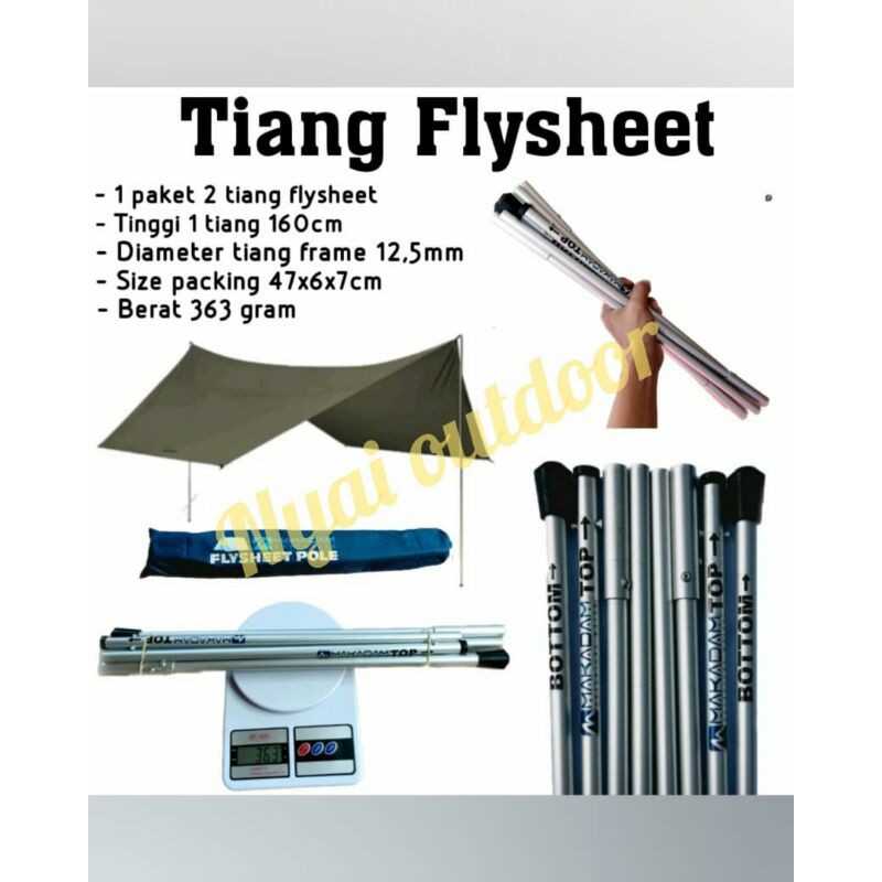 Jual tiang flysheet frame fly sheet tenda alumunium set | Shopee Indonesia