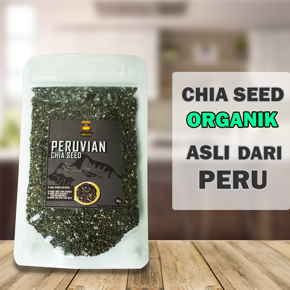 Jual ORGANIC CHIA SEED BIJI CHIASEED NATURAL BLACK PERU CHIA SEEDS ...