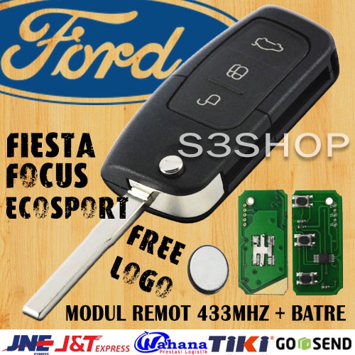 Jual Remote Kunci Chip Transponder Remote PCB Mobil Ford Fiesta 4D63 ...