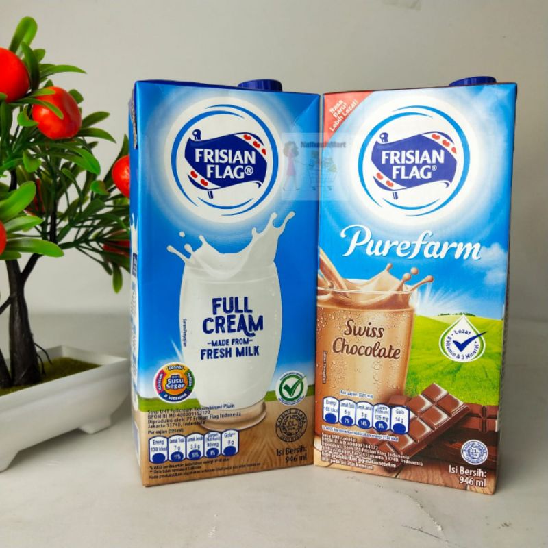 Jual Frisian Flag UHT 946 ML Swiss Chocolate dan Full Cream | Shopee Indonesia