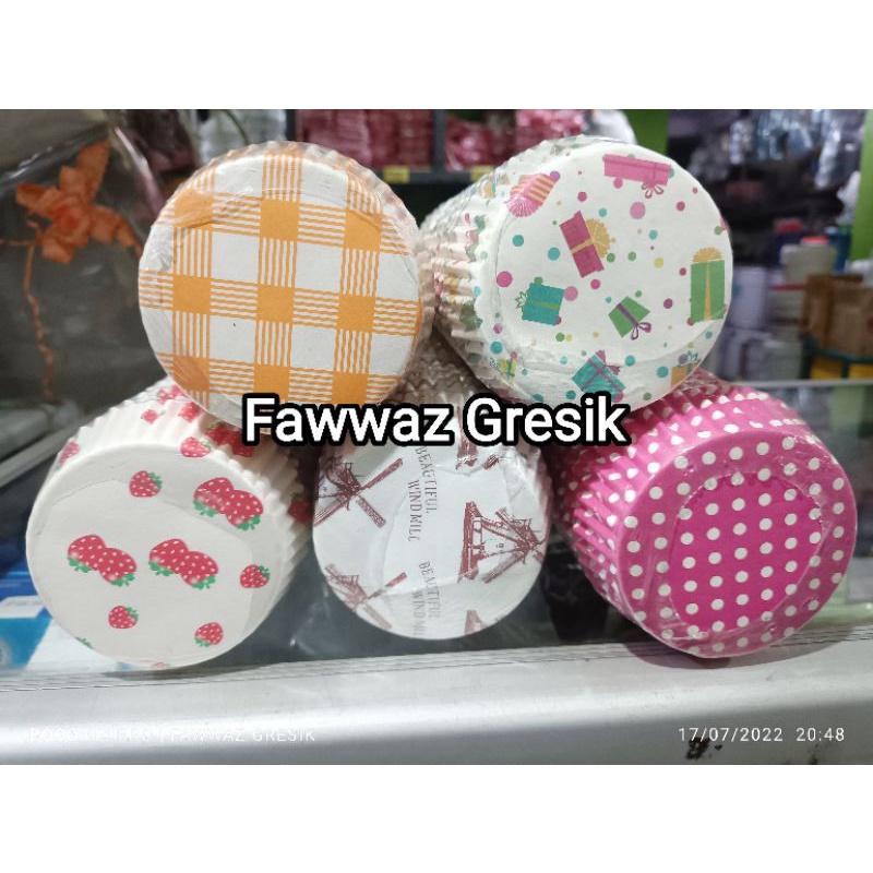 Jual (isi 8 - 10pcs) Kertas Alas Roti Kue / Cup Cake Round Kue Bolu ...