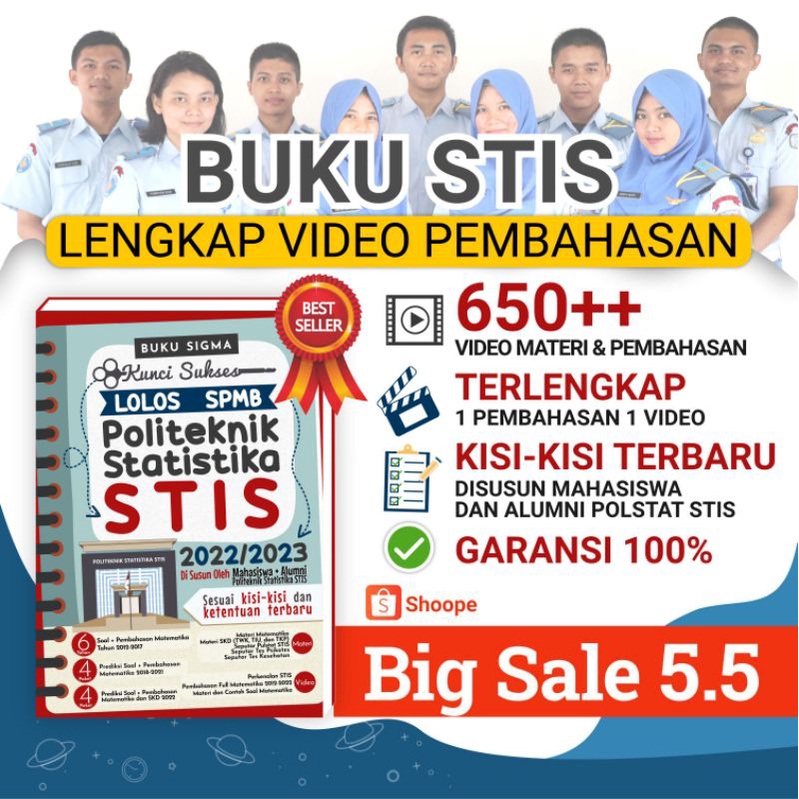 Jual buku stis 2022/2023 lengkap video pembahasan | Shopee Indonesia