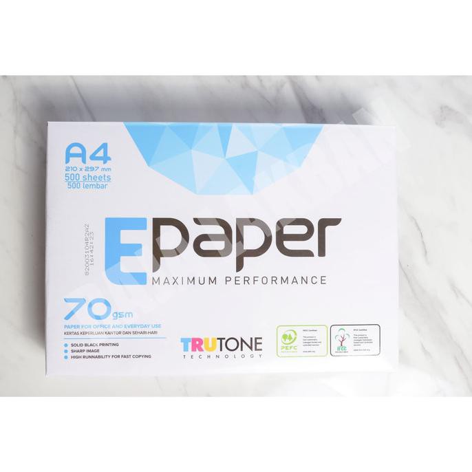 Jual Kertas Fotocopy / HVS Murah Merek EPaper Ukuran A4 70gram | Shopee ...