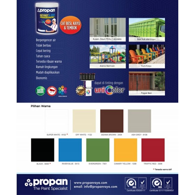 Jual Propan Go Fast A 1000 Cat Kayu & Besi Water Based Ready mix 1Kg ...