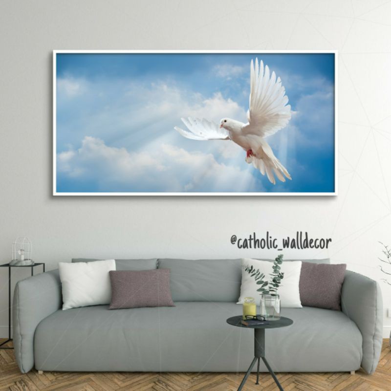 Jual Hiasan dinding rohani Kristen Katolik gambar burung merpati ...