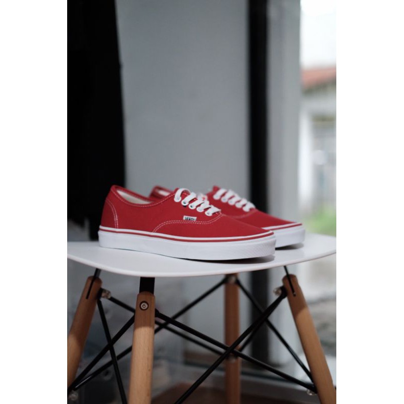 Jual Vans authentic red classic (Resmi PT NAVYA) | Shopee Indonesia