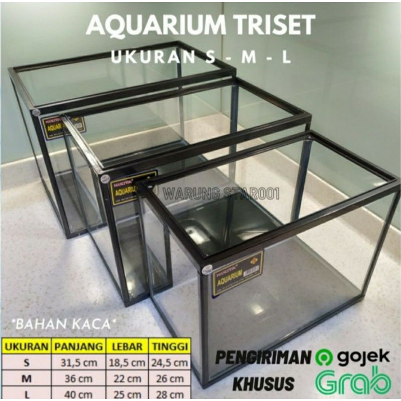 Jual Aquarium Tri set Nikita S / M / L | Shopee Indonesia