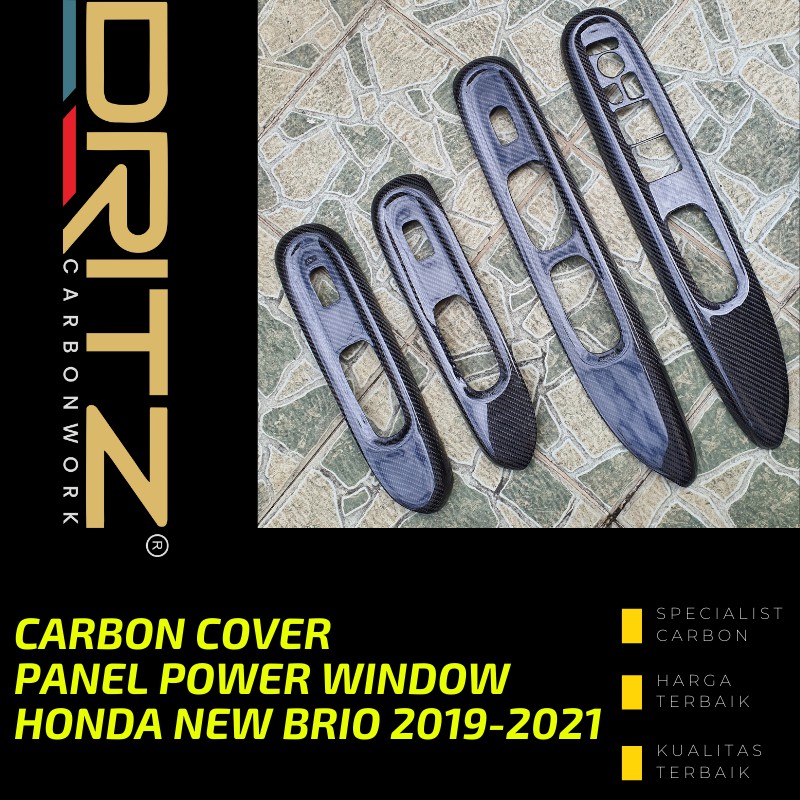 Jual Carbon Cover Panel Power Window Mobil HONDA NEW BRIO 2019-2021 ...