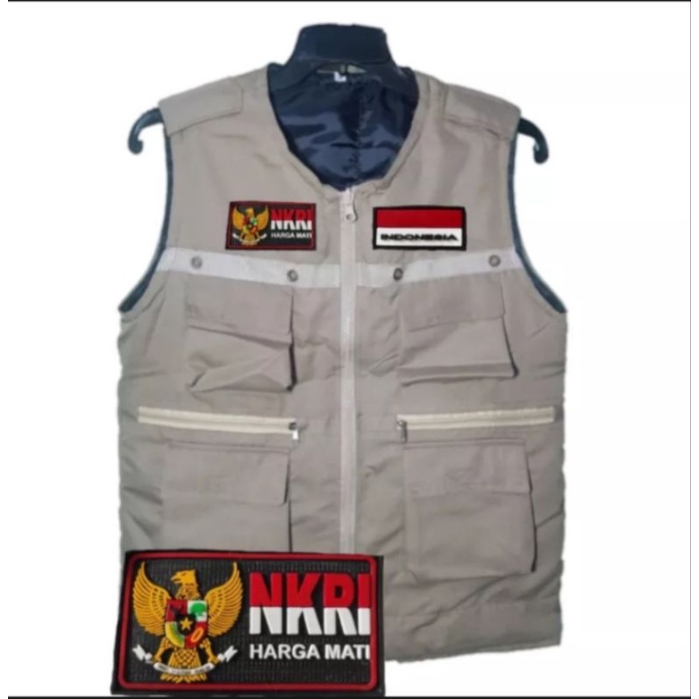 Jual Rompi lapangan pria keren bordir NKRI HARGA MATI keren Rompi cargo ...