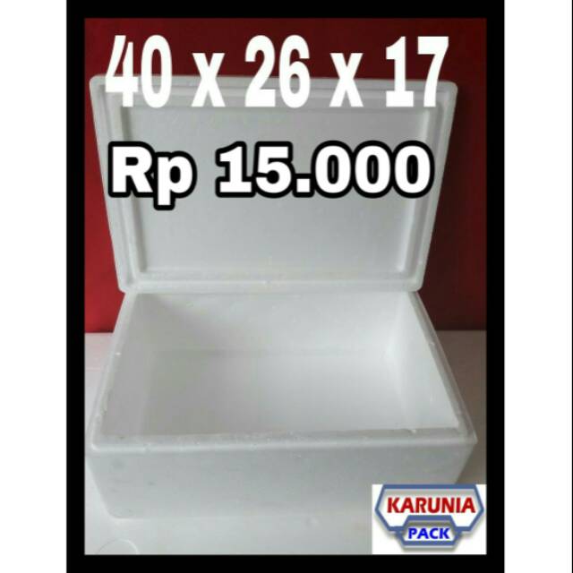 Jual Box styrofoam Tuna seri B | Box sterofom 40×26×17cm | Shopee Indonesia