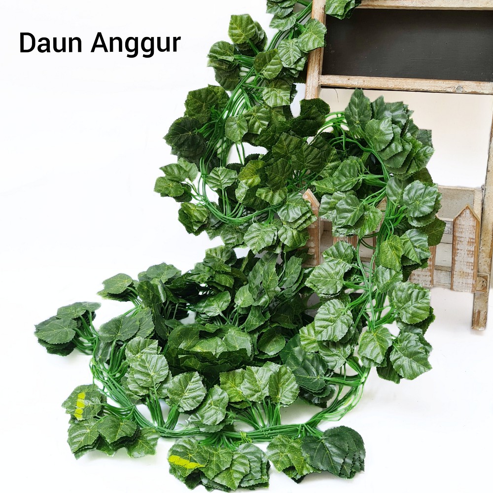 Jual AL92 Daun Rambat Artificial Tumbuhan Juntai Plastik Panjang 200 cm ...