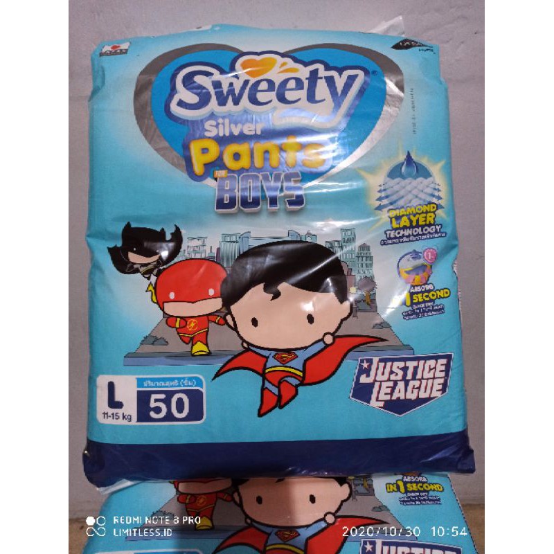 Jual Sweety Silver Pants Boy/Girl M60/L50 (Popok Bayi) | Shopee Indonesia