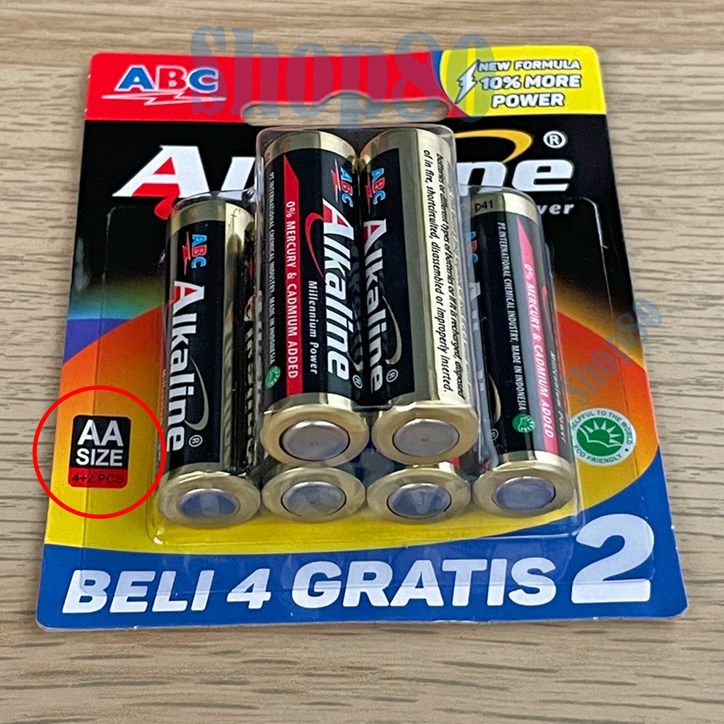 Jual ABC Alkaline AAA / AA 6 pcs Baterai Batere Batre Battery A3 / A2 isi 6pcs | Shopee Indonesia