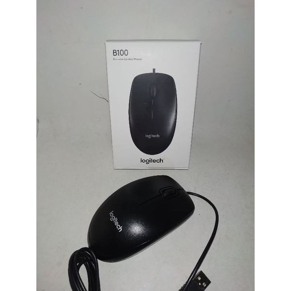 Jual Mouse Logitech USB B-100 Black | Shopee Indonesia