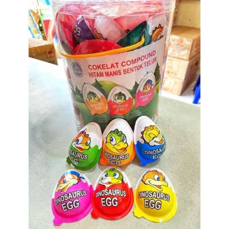 Jual Coklat Cemilan Snack Telur Dinosaurus Dino Compound Cokelat Susu ...