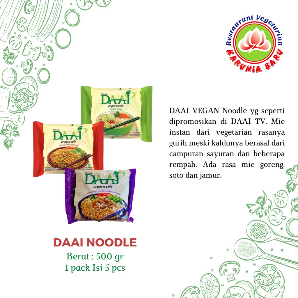 Jual DAAI Noodle Varian Rasa 500 gr | Shopee Indonesia