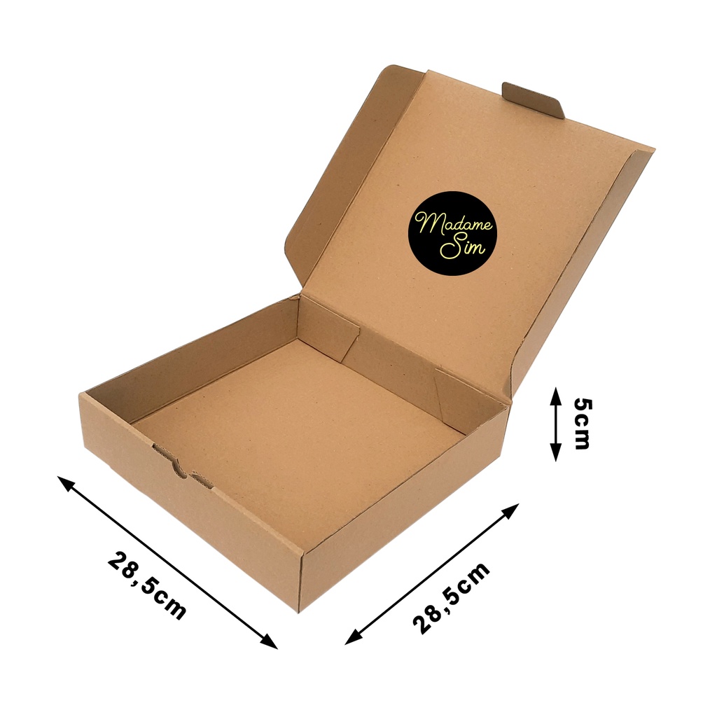 Jual KOTAK PIZZA - GIFT BOX - DUS BROWNIES 28x28x5 (ISI : 10 PCS ...