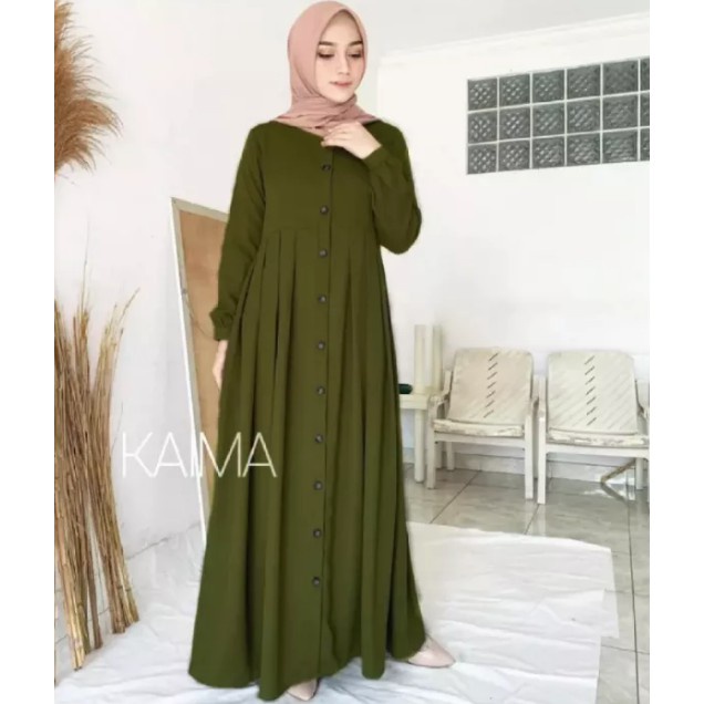 Jual Gamis Kaima Rinjani Kancing Rempel Busui Friendly | Shopee Indonesia