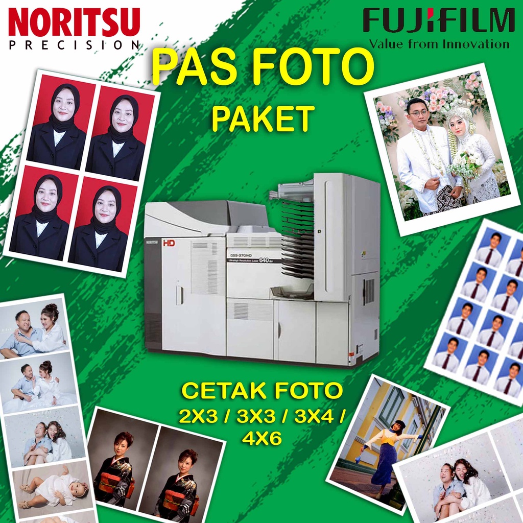 Jual CETAK PAS FOTO/PHOTO PAKET/2X3/3X3/3X4/4X6/PAPER FUJIFILM/DIGIMAX ...