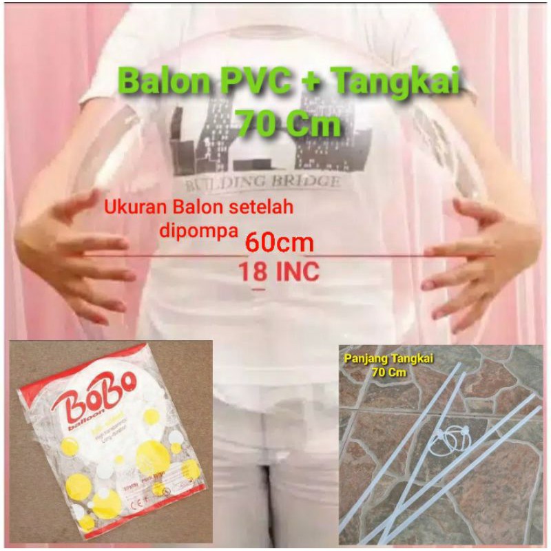 Jual Bobo Balon PVC 18inch (maks besar 46cm) + Tangkai / Balon Hadiah ...
