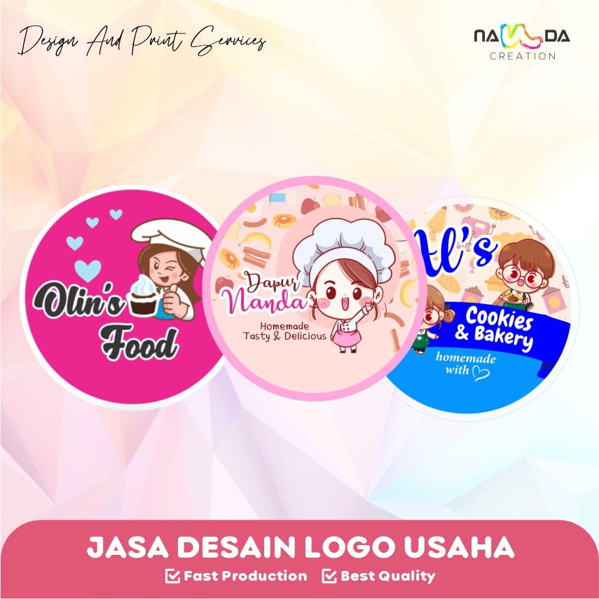 Jual Jasa Desain & Cetak Logo / Stiker Produk Jualan | Shopee Indonesia