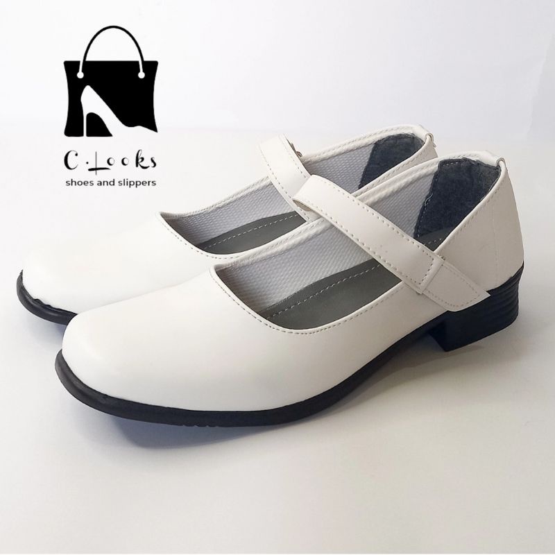Jual Kickers K.02 Putih Sepatu Pantofel Paskib Kerja Perawat Hak 3 Cm ...