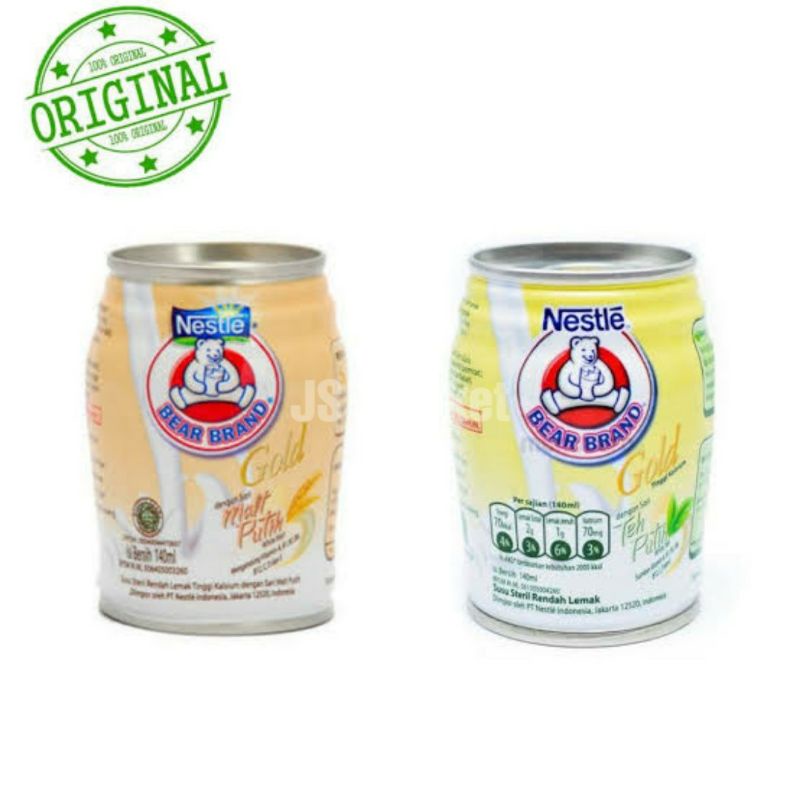 Jual BEAR BRAND GOLD/MALT PUTIH 140ML | Shopee Indonesia