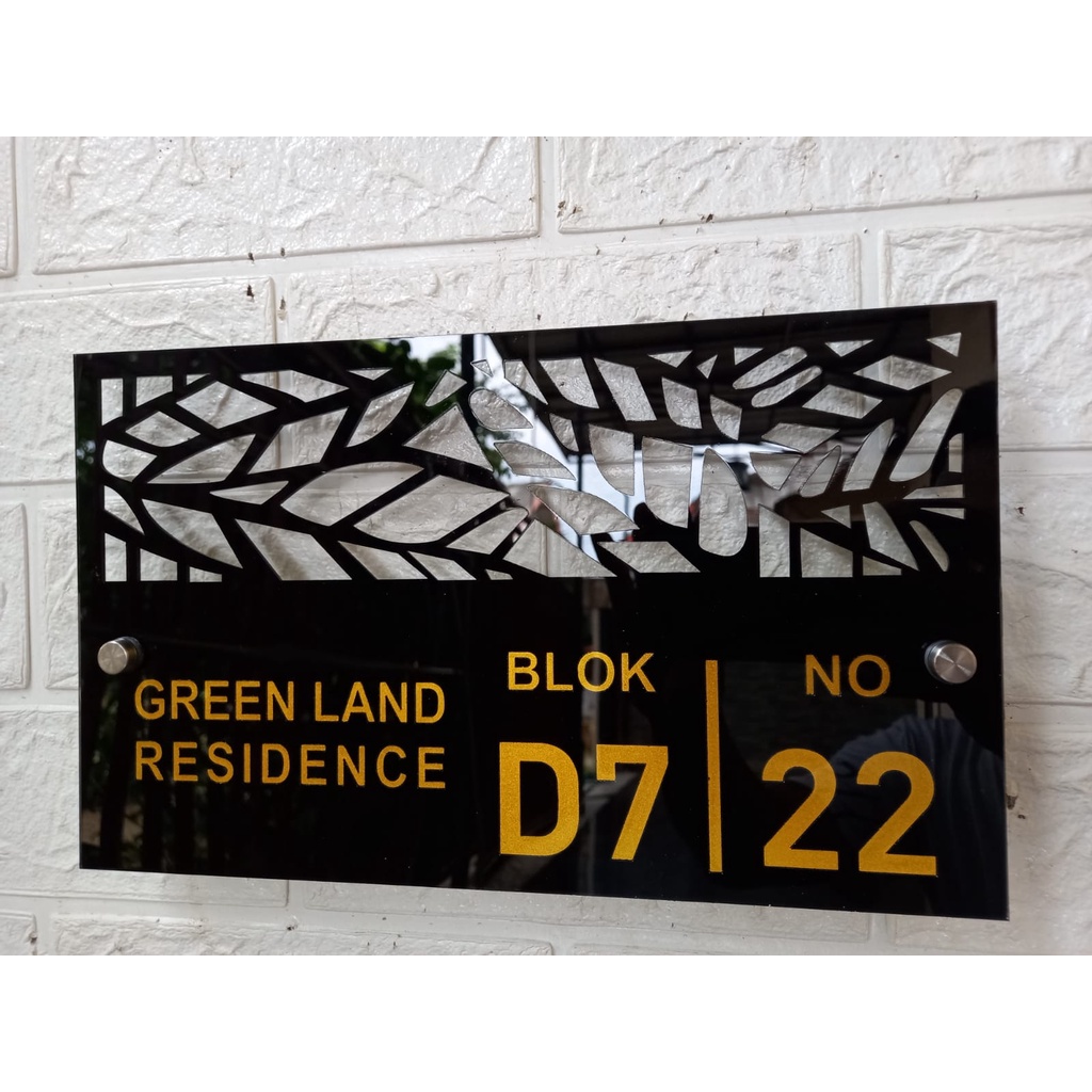 Jual Custom Nomor Rumah Laser Cut | Plat Nomor Rumah Modern + free pen ...