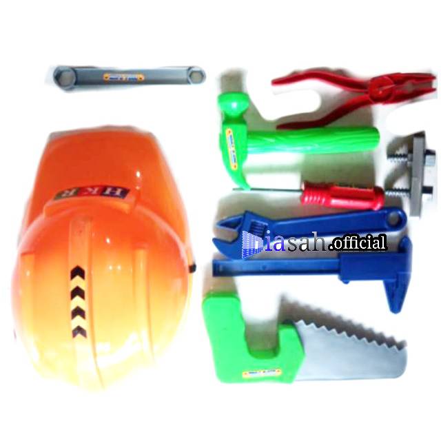 Jual Mainan Helm contractor | kontruksi bedah rumah | Shopee Indonesia