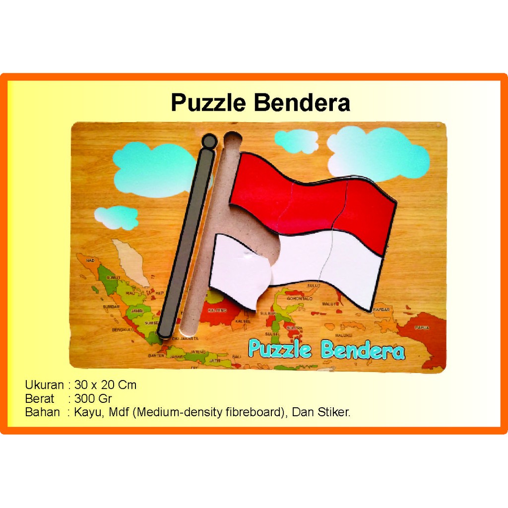 Jual JUAL PUZZLE KAYU BENDERA MERAH PUTIH | Shopee Indonesia