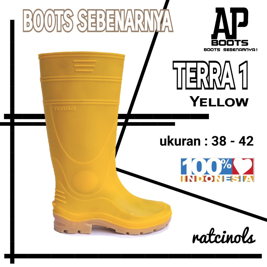 Jual SEPATU BOOTS MURAH AP BOOT TERRA 1 YELLOW | Shopee Indonesia