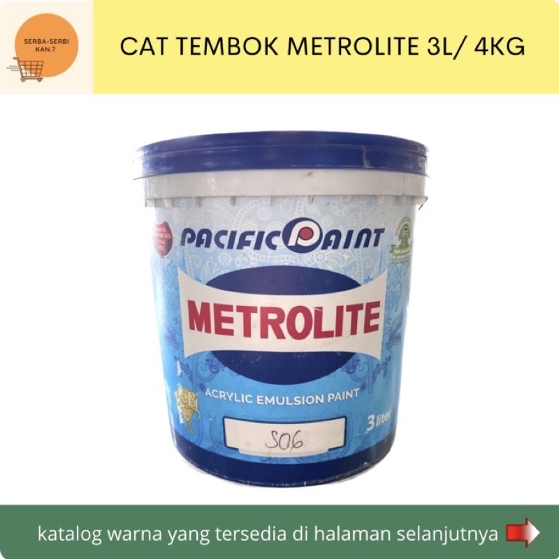 Jual Cat Tembok DInding Metrolite 3 Liter/ 5kg | Shopee Indonesia