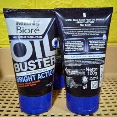 Jual Biore Mens oil buster bright action100gr | Shopee Indonesia