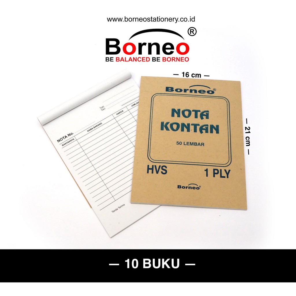 Jual 10 BUKU - Nota Kontan Besar - 1 Ply (50 Lbr) | Shopee Indonesia