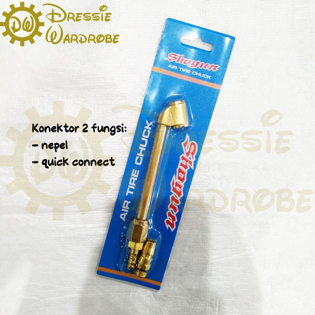 Jual Alat Isi Angin Ban Tire Chuck Shogun Dual Fungsi Nepel Coupler ...