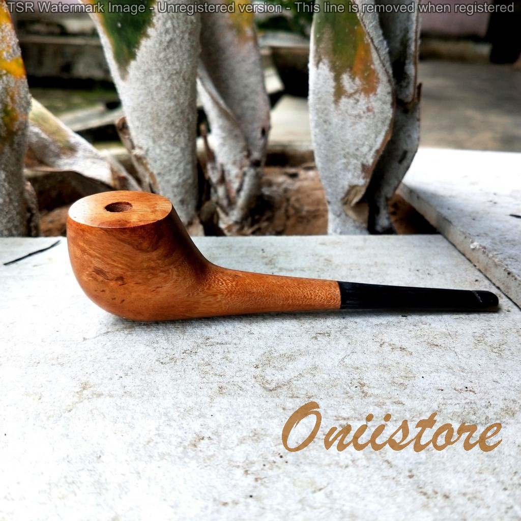Jual Pipa Cangklong Rokok kayu sawo dan tanduk asli handmade unik ...
