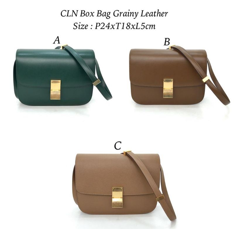 Jual CLN Box Bag Grainy Leather | Shopee Indonesia