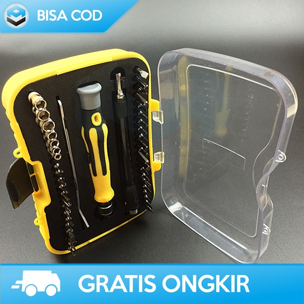 Jual SET PAKET LENGKAP OBENG REPARASI KOMPUTER LAPTOP HP 45 IN 1 PORTABLE | Shopee Indonesia